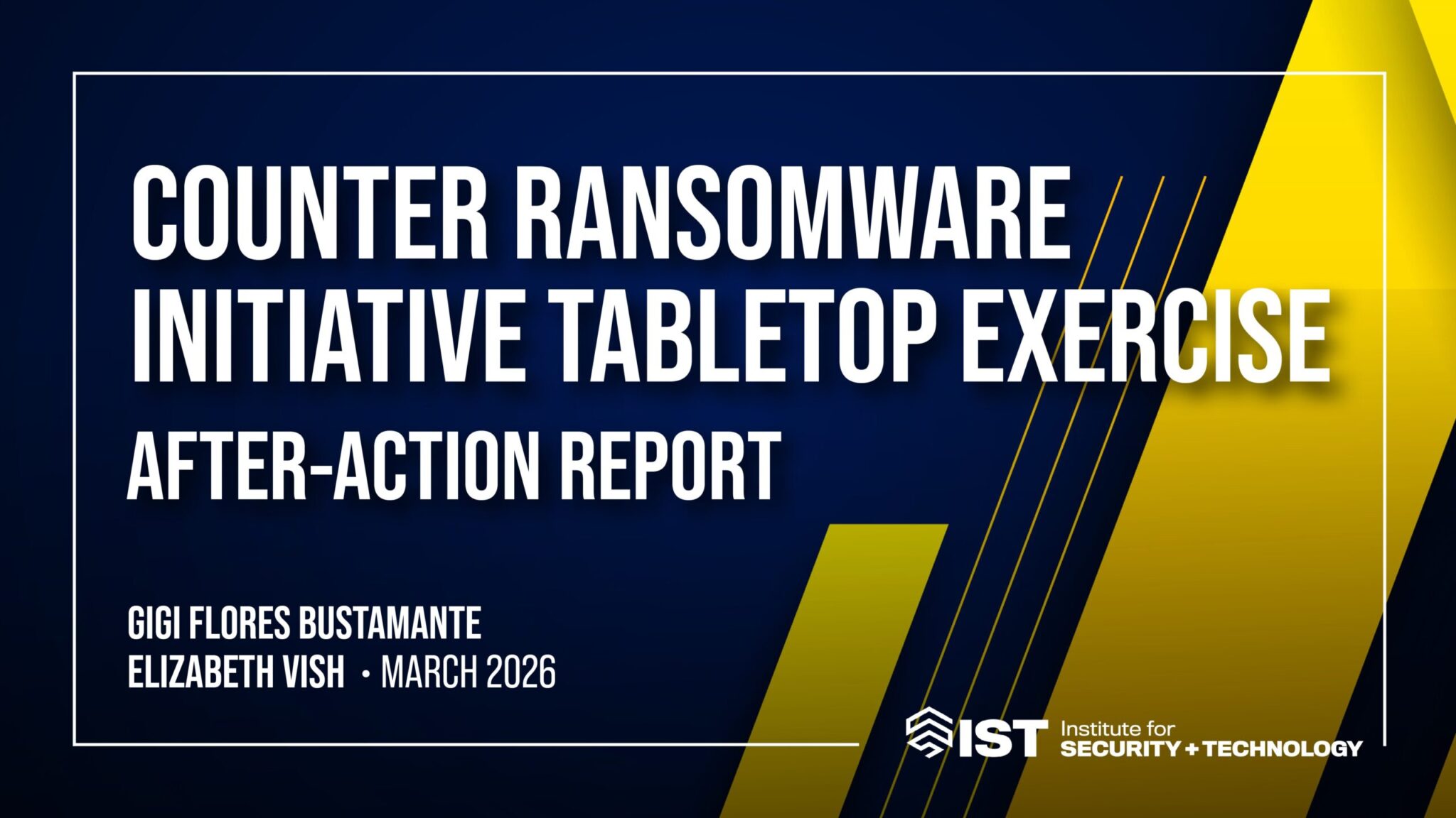 Counter Ransomware Initiative Tabletop Exercise: After-Action Report ...